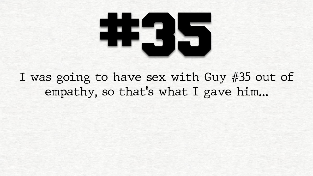 Guy #35 – The virgin…